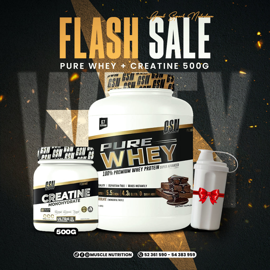 Pack Pure Whey + Créatine Monohydrate 500g - GSN