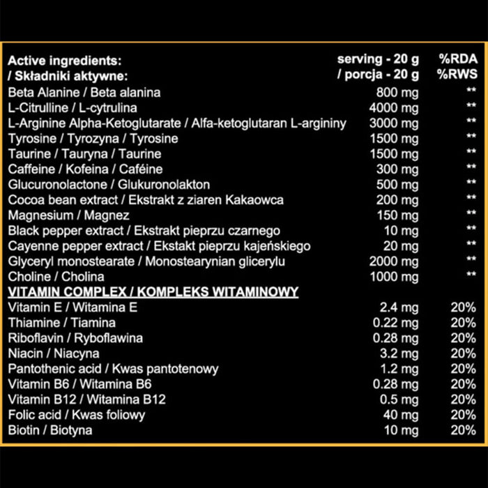 BEHEMOTH PREWORKOUT 500g