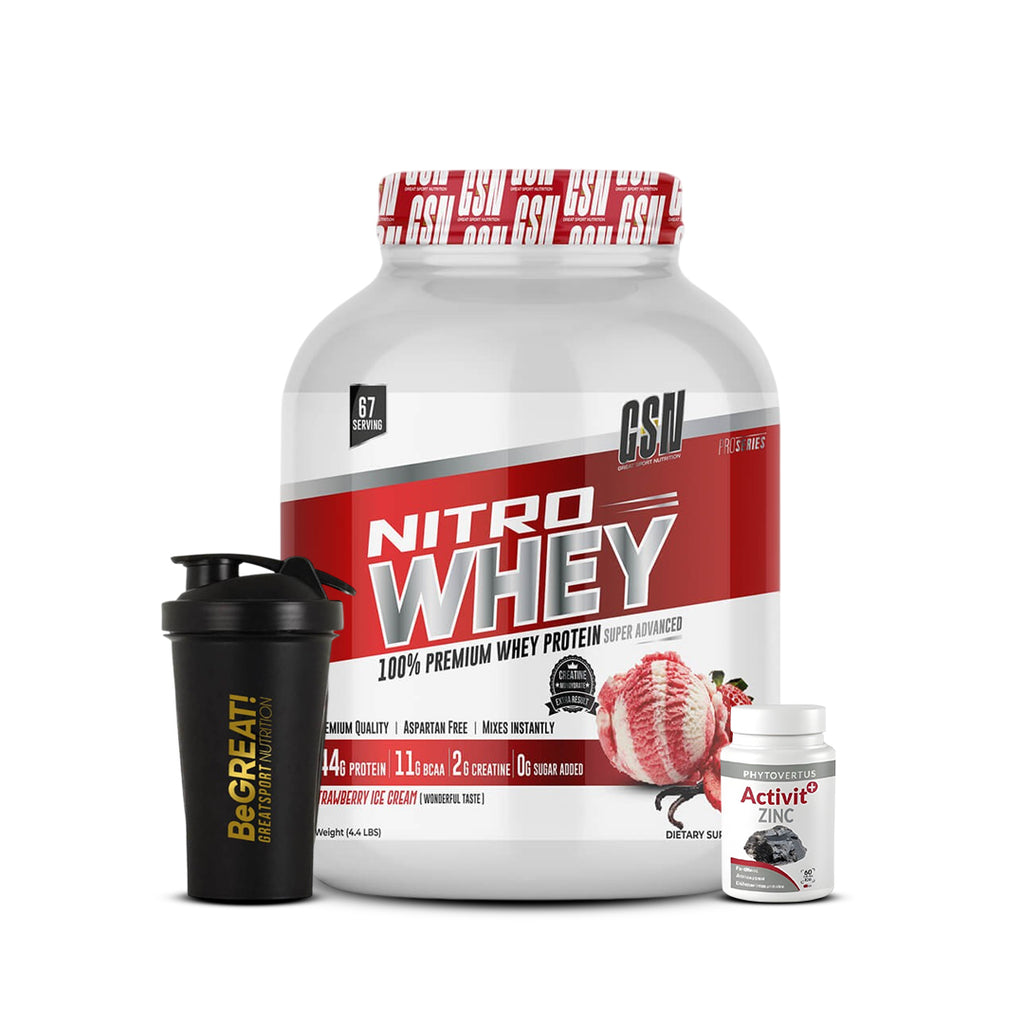 Nitro Whey GSN 2kg + Zinc + Shaker
